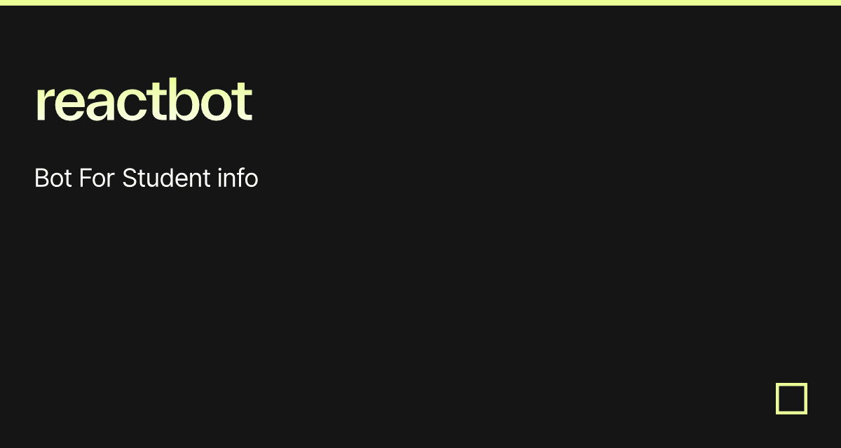 reactbot - Codesandbox