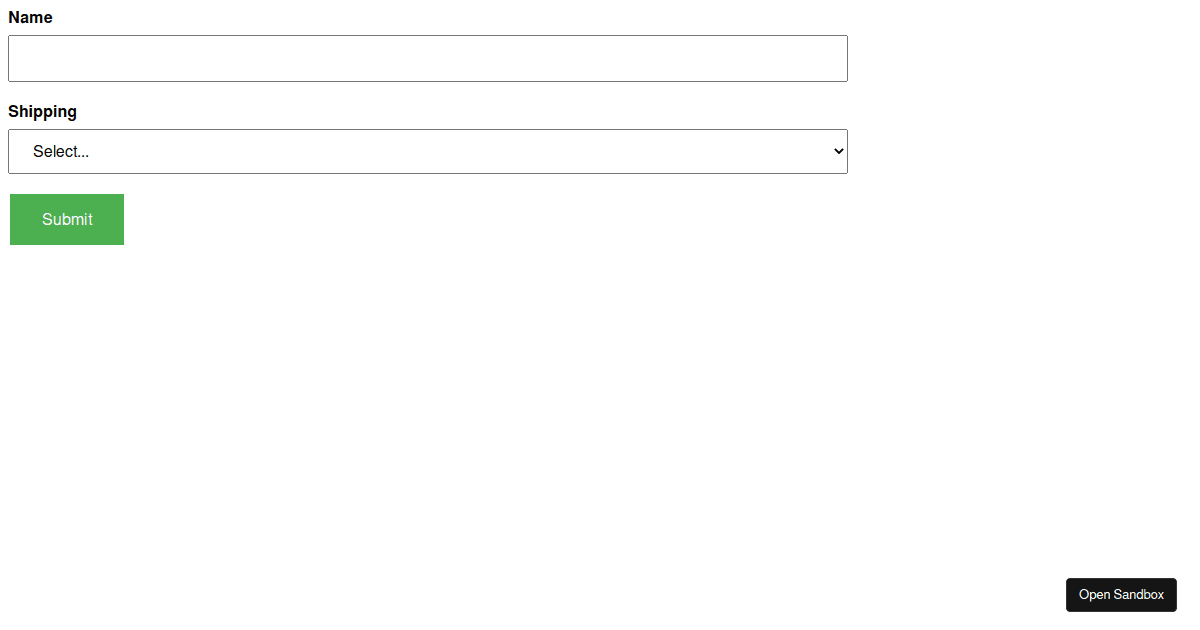 basic form - Codesandbox