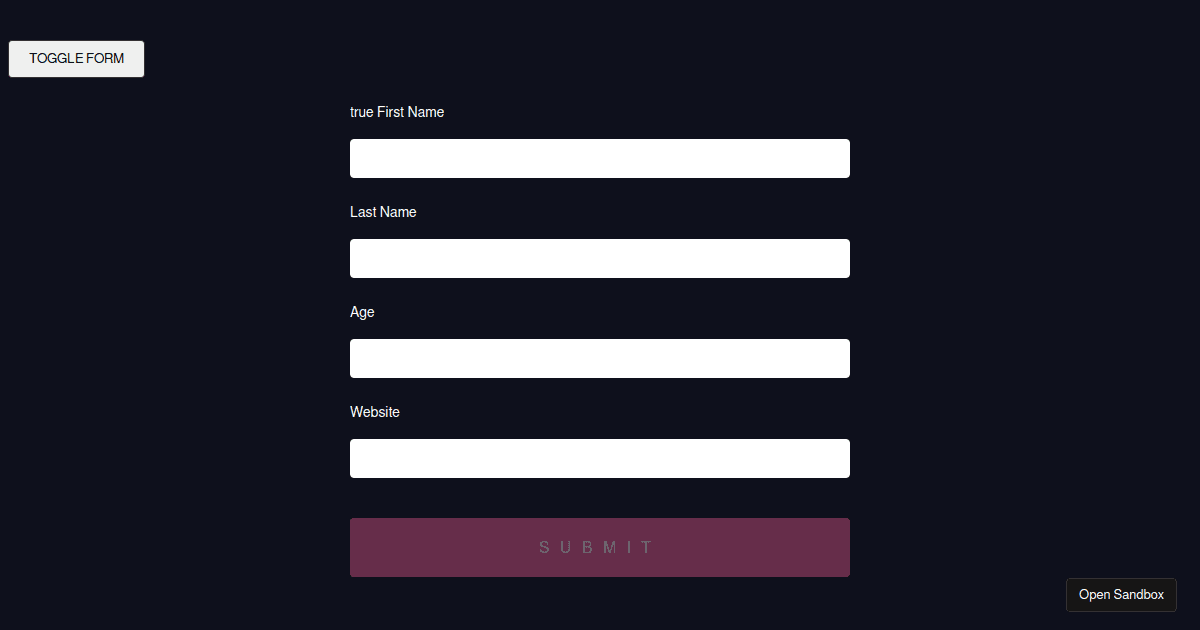 React Hook Form - ValidationSchema (forked) - Codesandbox