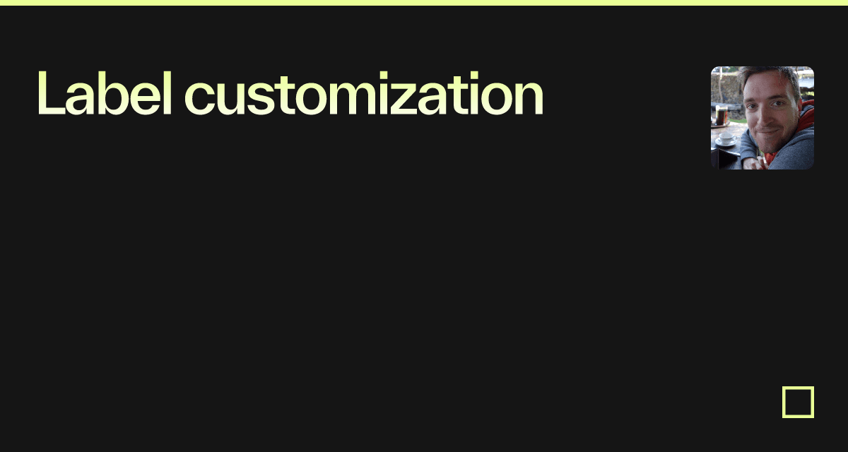 Label customization - Codesandbox