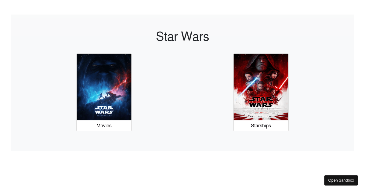 Swapi React Codesandbox