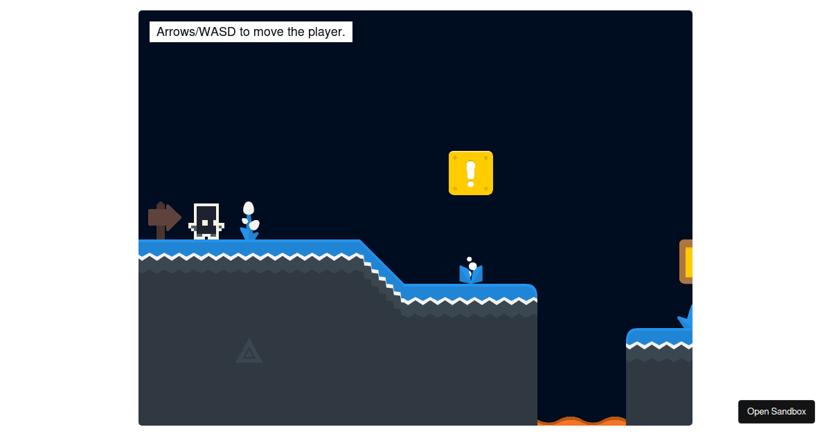 Phaser Tilemap Post 5: 04-platformer-step-2 - Codesandbox