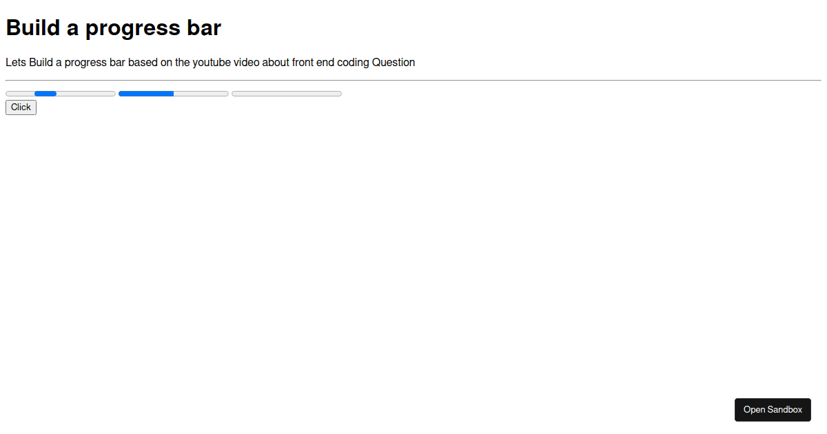 Vanilla html bar - Codesandbox