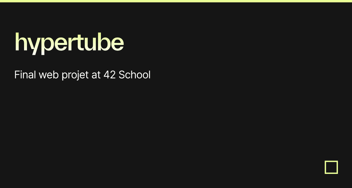 hypertube - Codesandbox