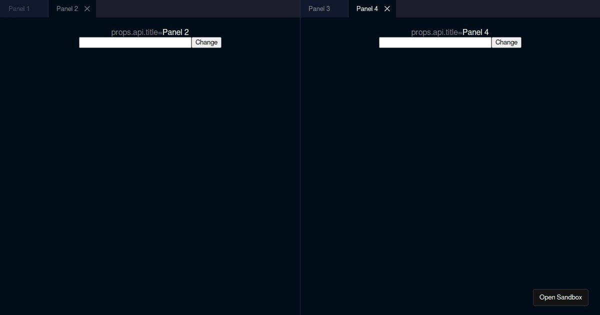 updatetitle-dockview - Codesandbox