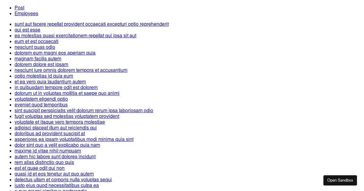 Assignment(Post and Employees) - Codesandbox