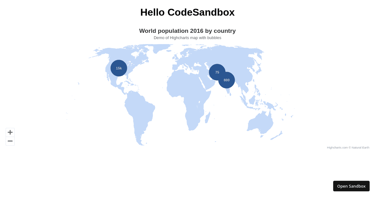 World Map Chart (forked) - Codesandbox
