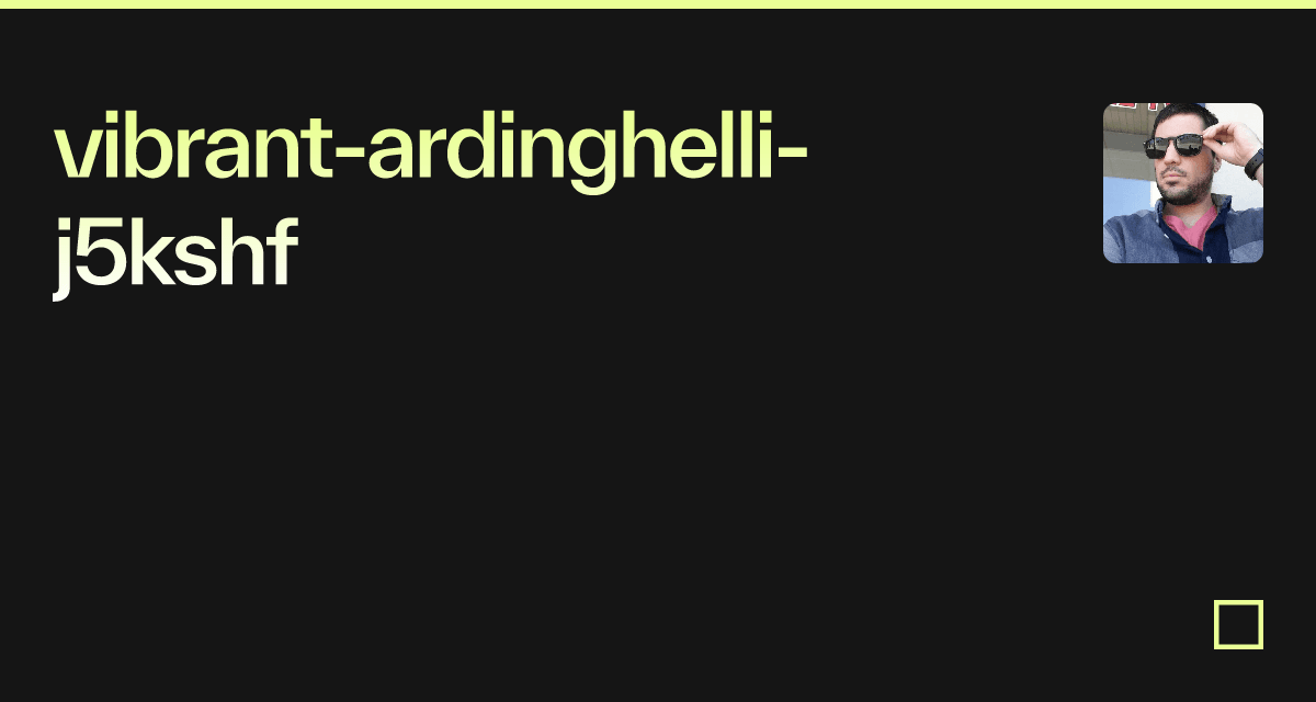 vibrant-ardinghelli-j5kshf - Codesandbox