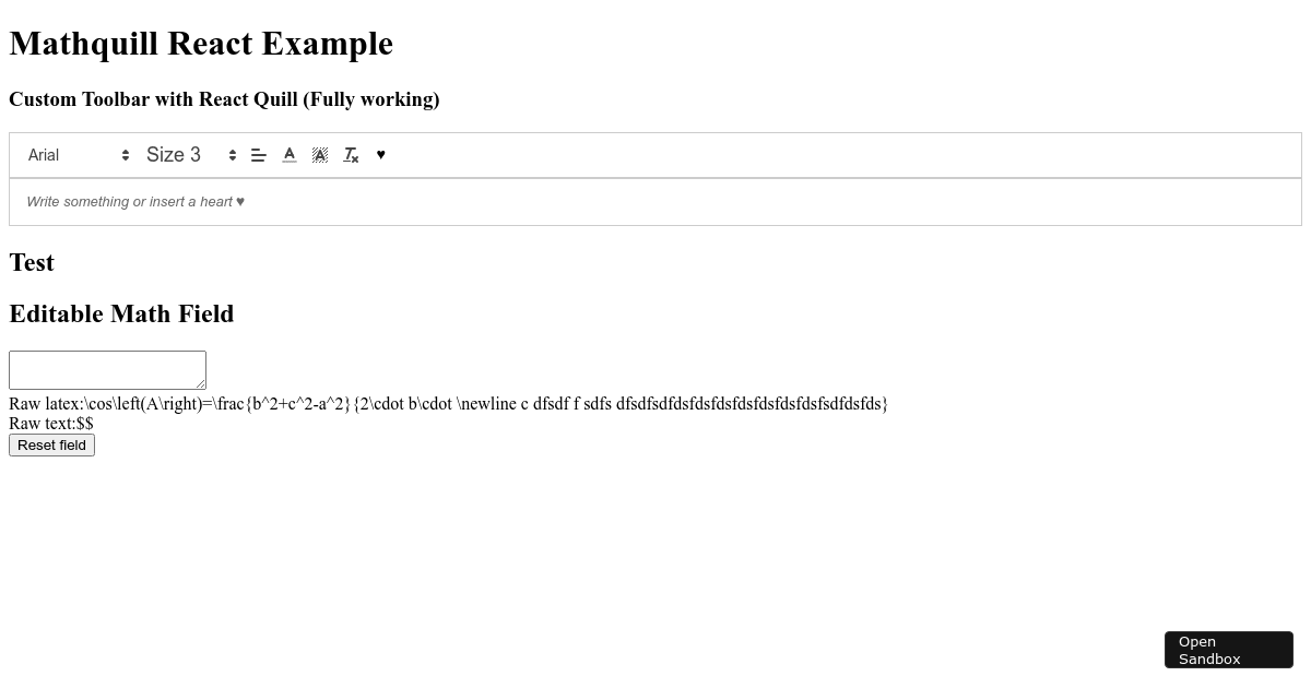 Custom Toolbar With React Quill Fully Working Forked Codesandbox