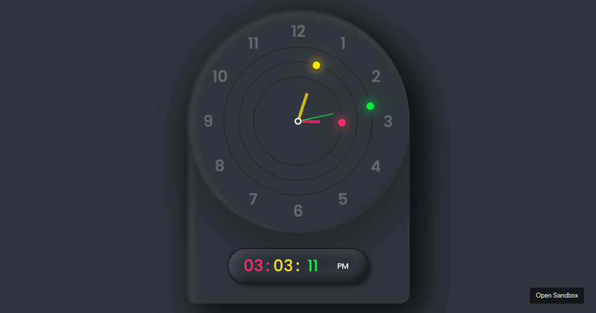 React Clock Codesandbox