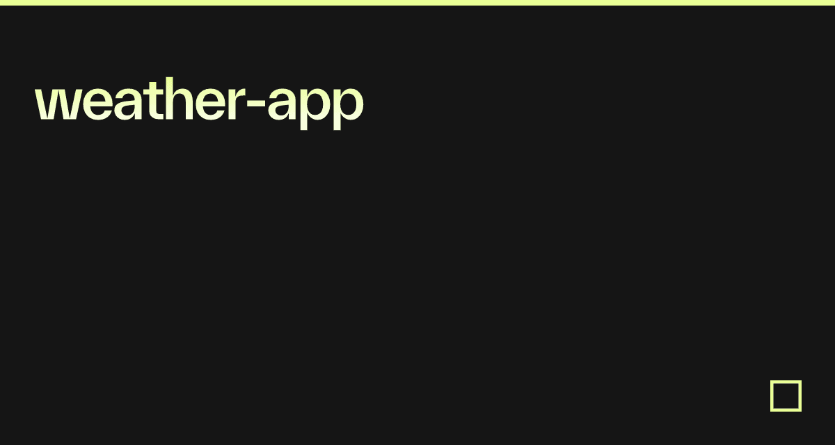 weather-app - Codesandbox