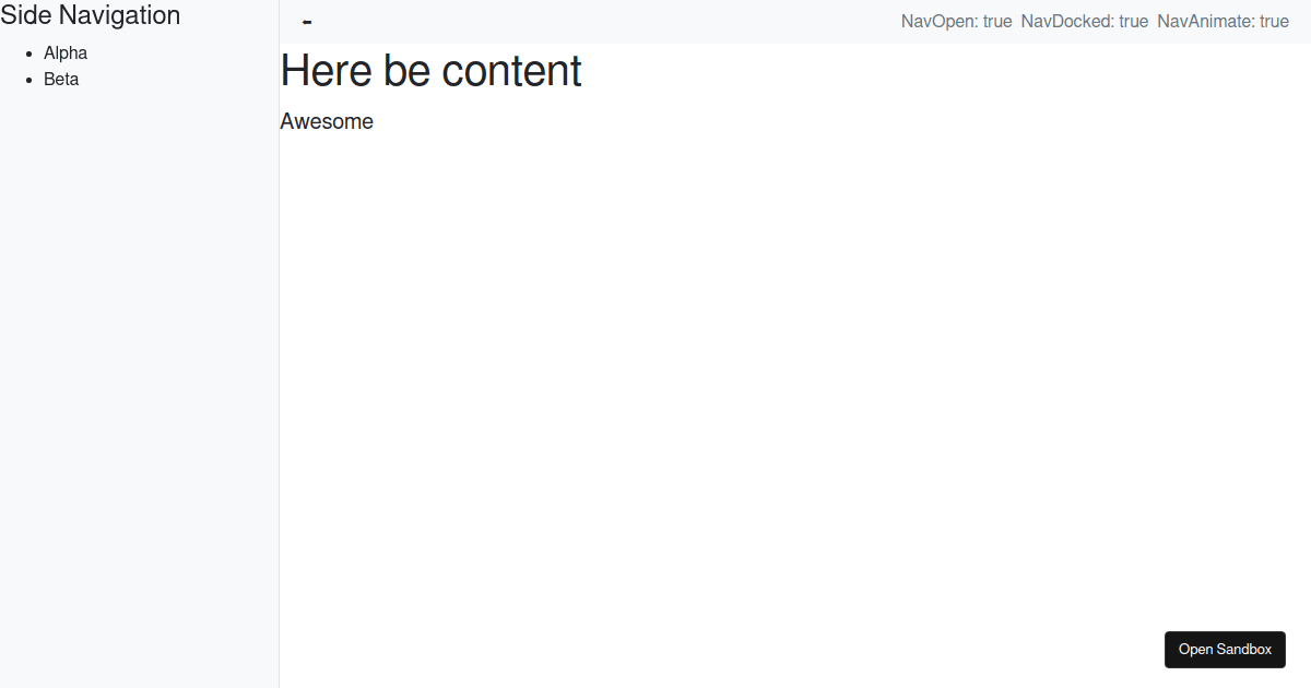 Responsive React Sidebar (forked) - Codesandbox Responsive React Sidebar (forked) - Codesandbox