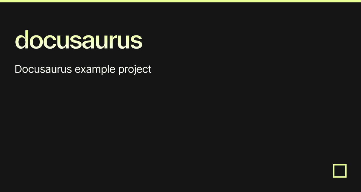 docusaurus - Codesandbox