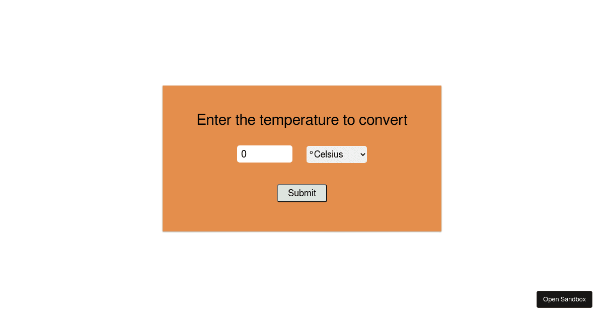 Temperature Converter - Codesandbox