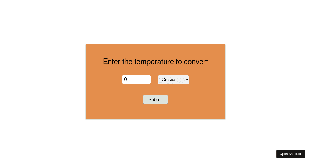 Temperature Converter - Codesandbox
