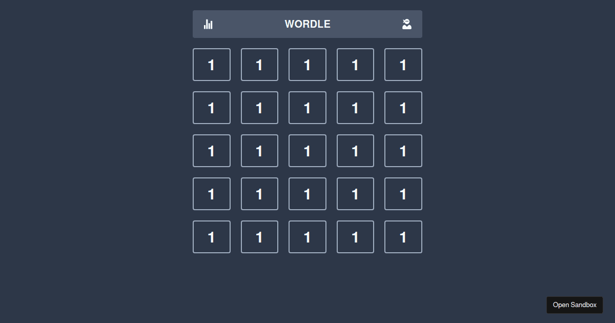 react-tailwind-wordle - Codesandbox