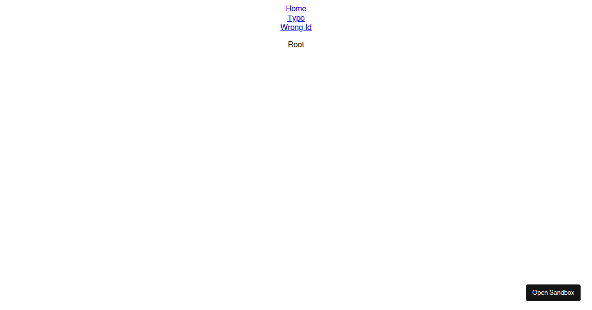 React Router Routing Codesandbox