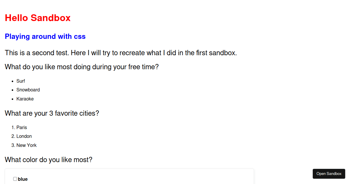 CSS-Marion - Codesandbox