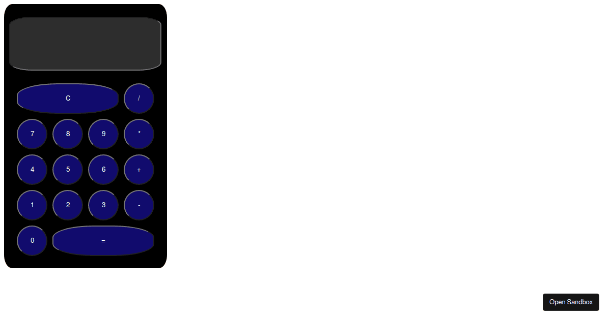 React Calc App Codesandbox