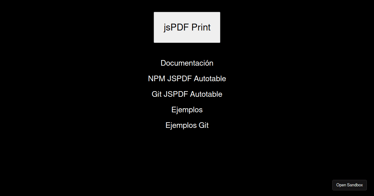 jsPDF - Codesandbox