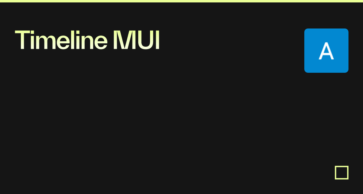 Timeline MUI - Codesandbox