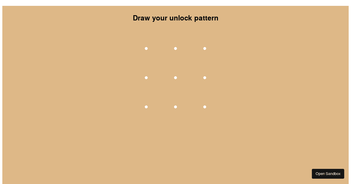 Lock Pattern - Codesandbox