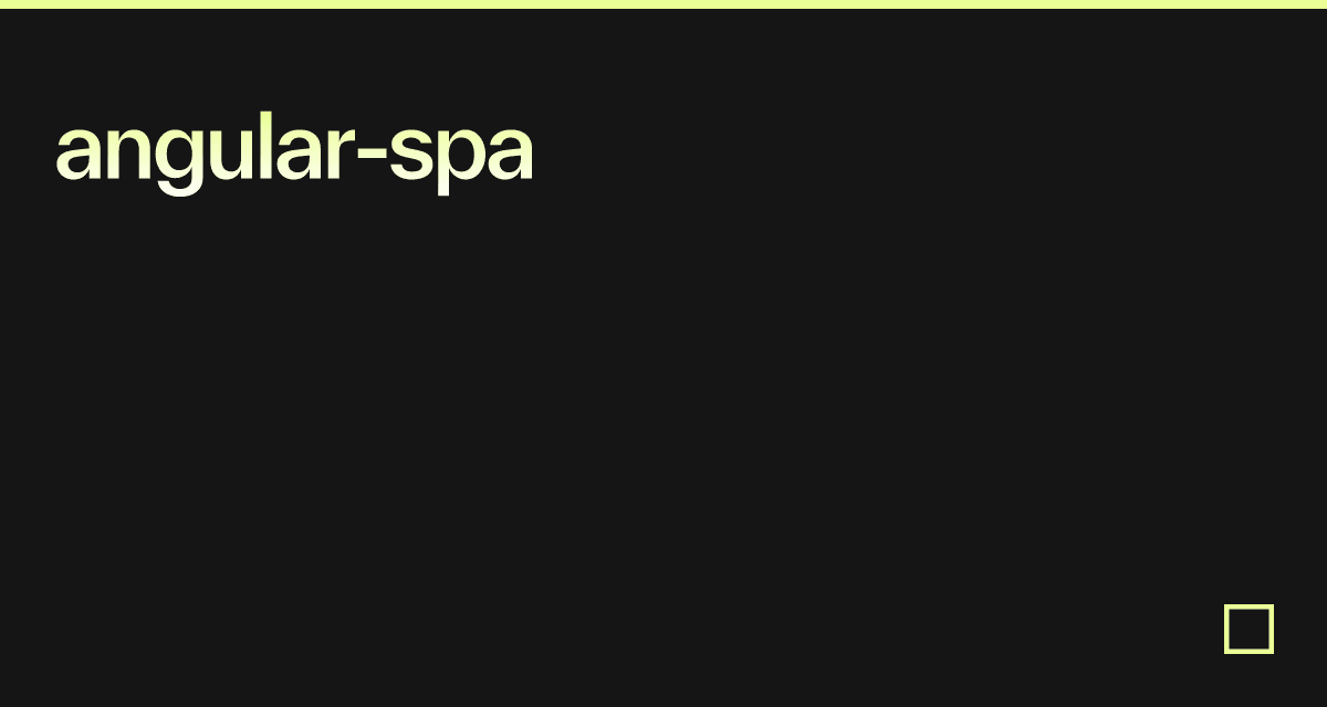 angular-spa - Codesandbox