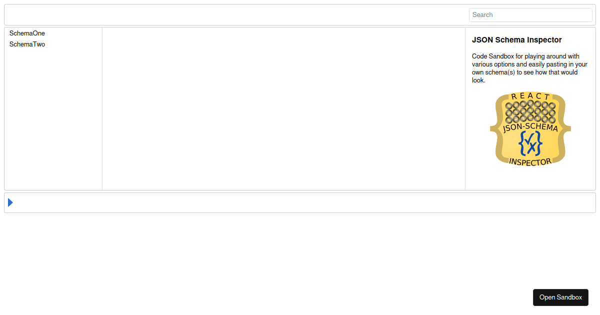 JSON Schema Inspector Playground - Codesandbox