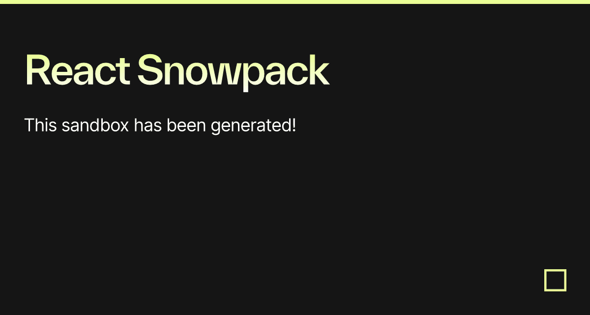 React Snowpack - Codesandbox