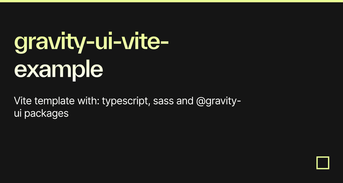 gravity-ui-vite-example - Codesandbox