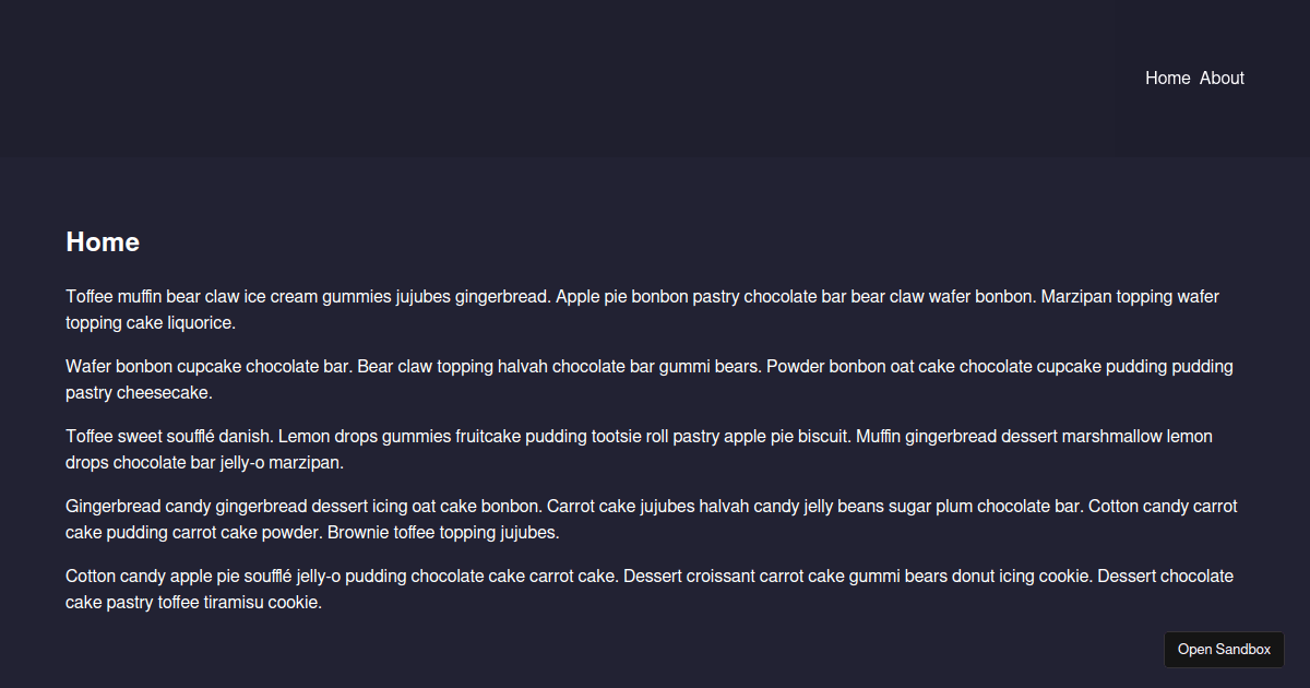 React Page Transitions - Codesandbox