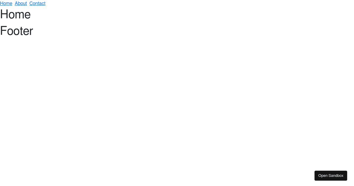 React Router Demo Codesandbox