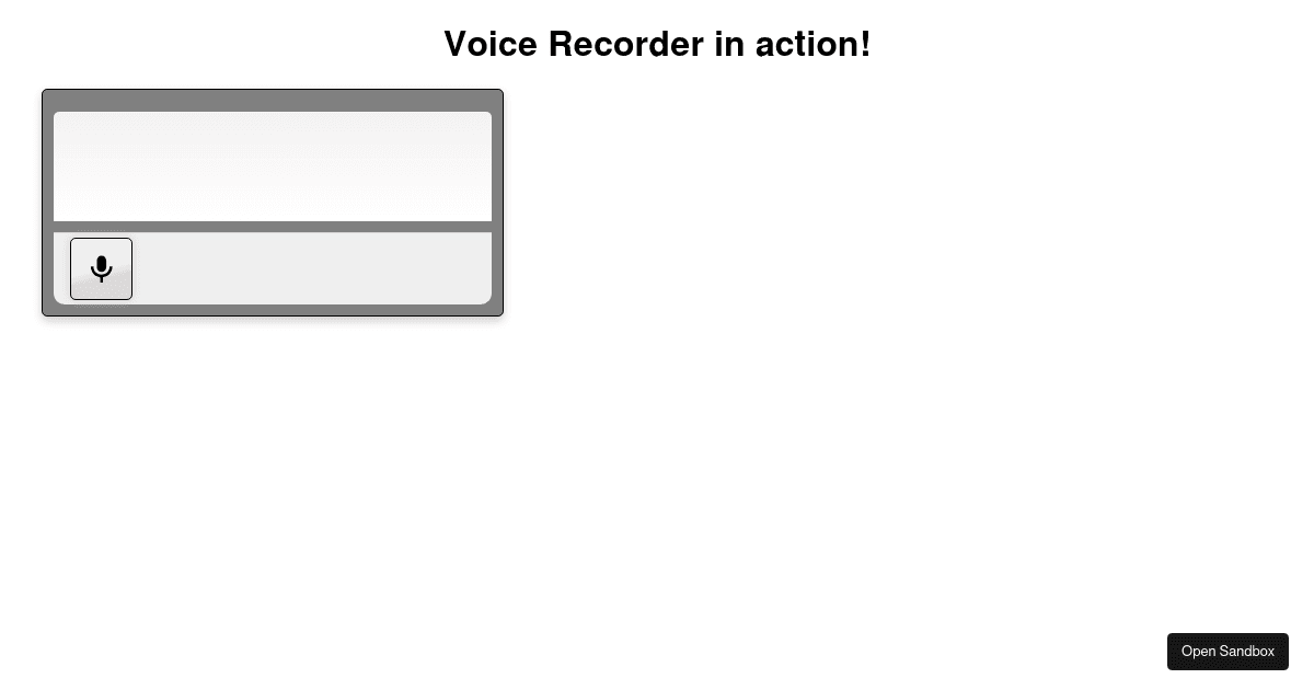 React Voice Recorder Player Example Forked Codesandbox