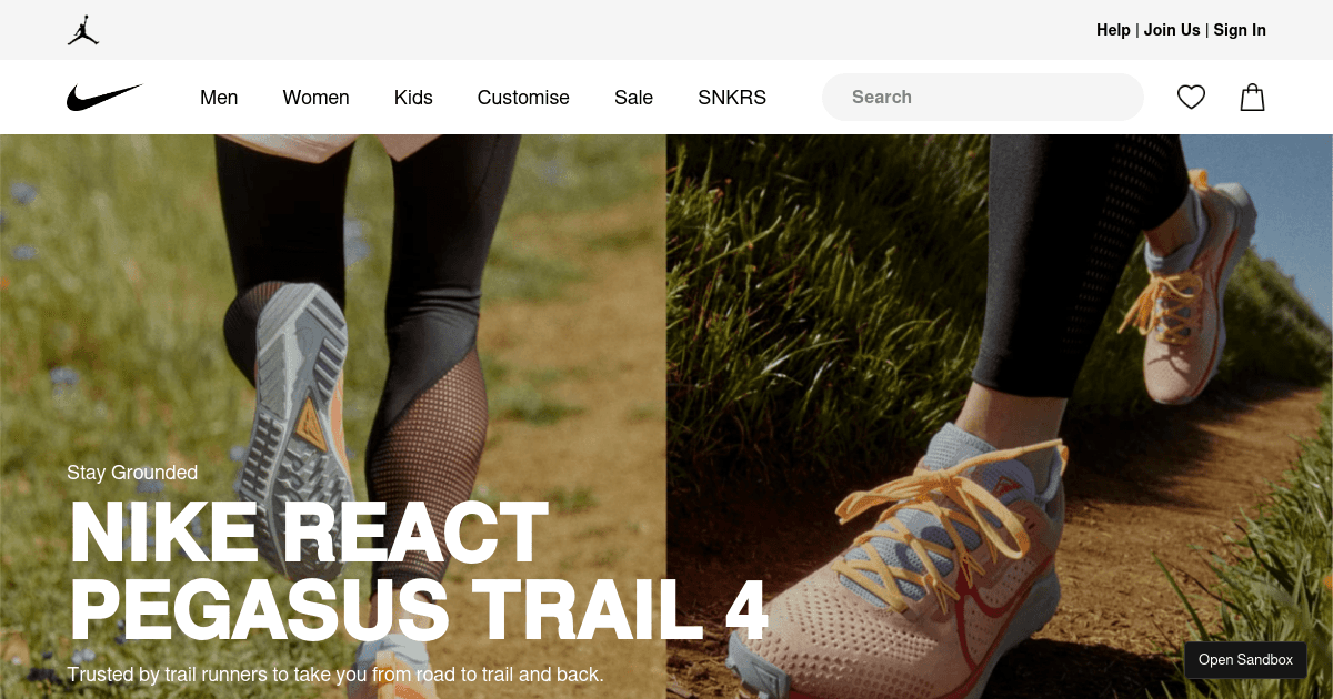 nike clone - Codesandbox