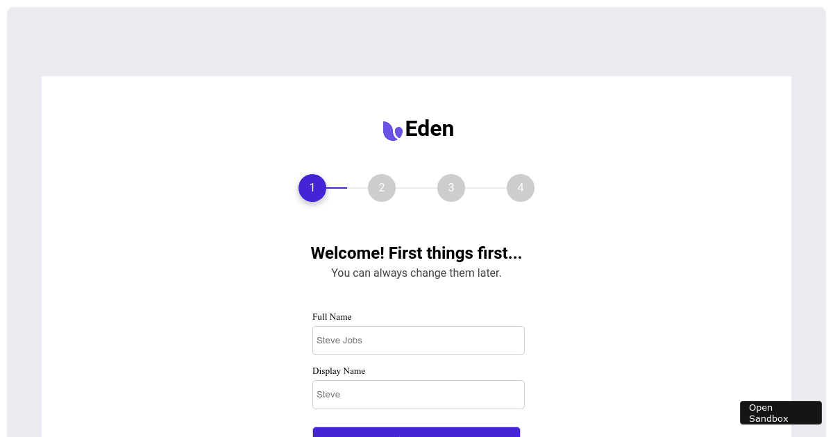 welcome - Codesandbox