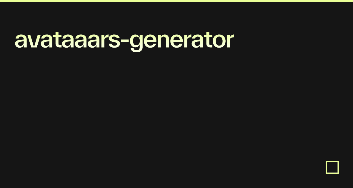 avataaars-generator - Codesandbox