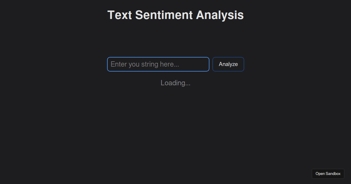 sentiment-analysis - Codesandbox