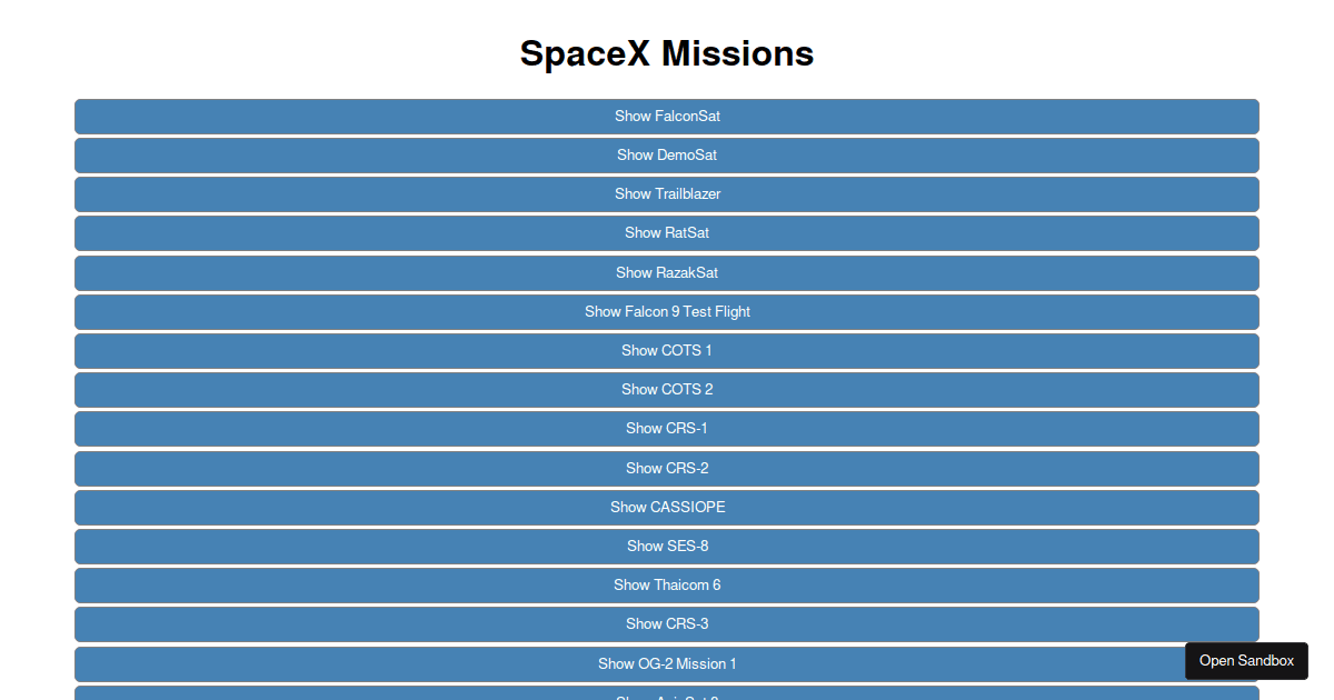 spacex-api - Codesandbox