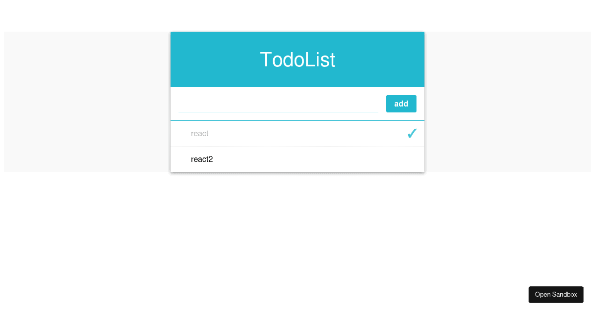React Codesandbox