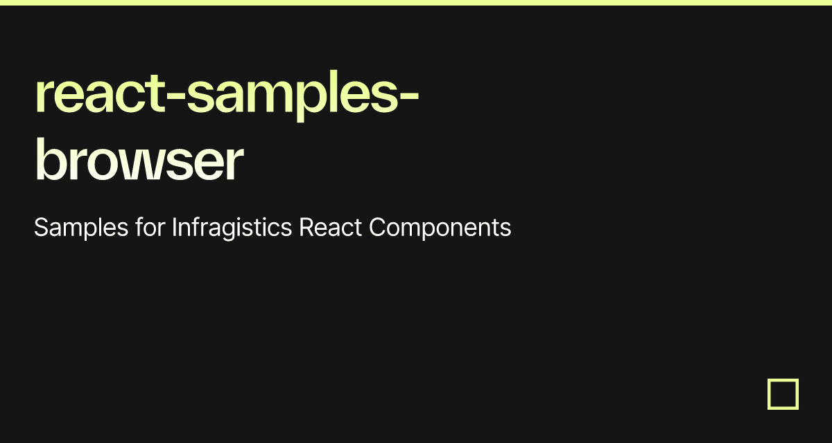 react-samples-browser - Codesandbox