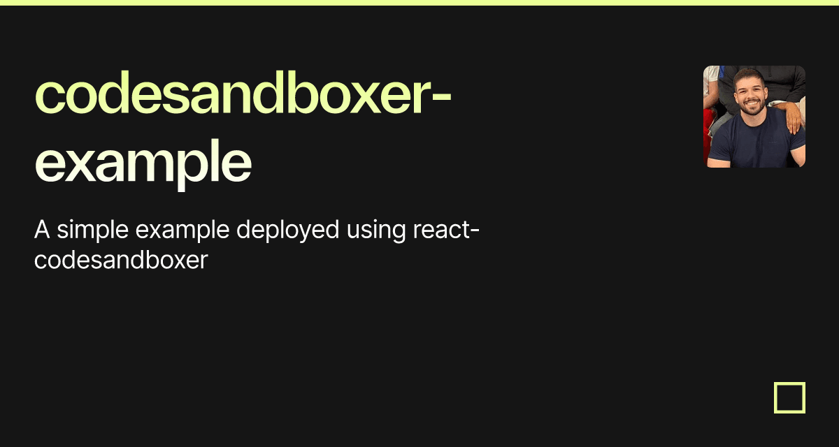 codesandboxer-example - Codesandbox