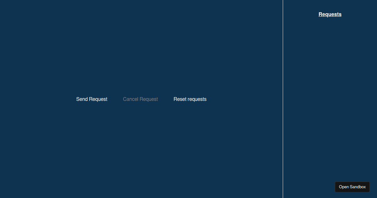 Axios Cancel Request Codesandbox