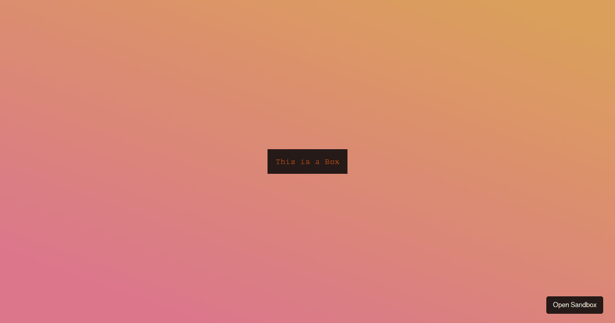 Design System Demo — Box - Codesandbox