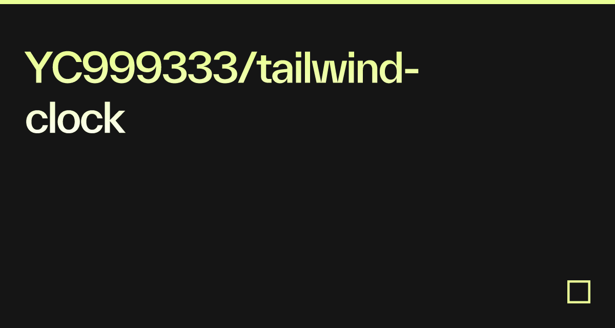 YC999333/tailwind-clock - Codesandbox