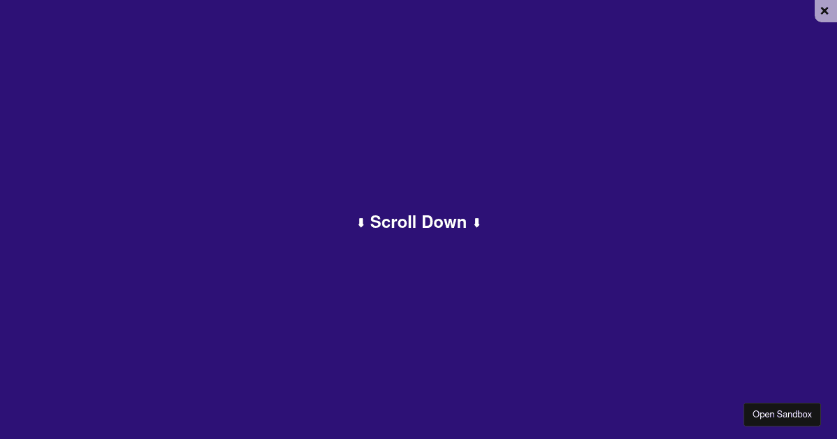 useInView - Codesandbox