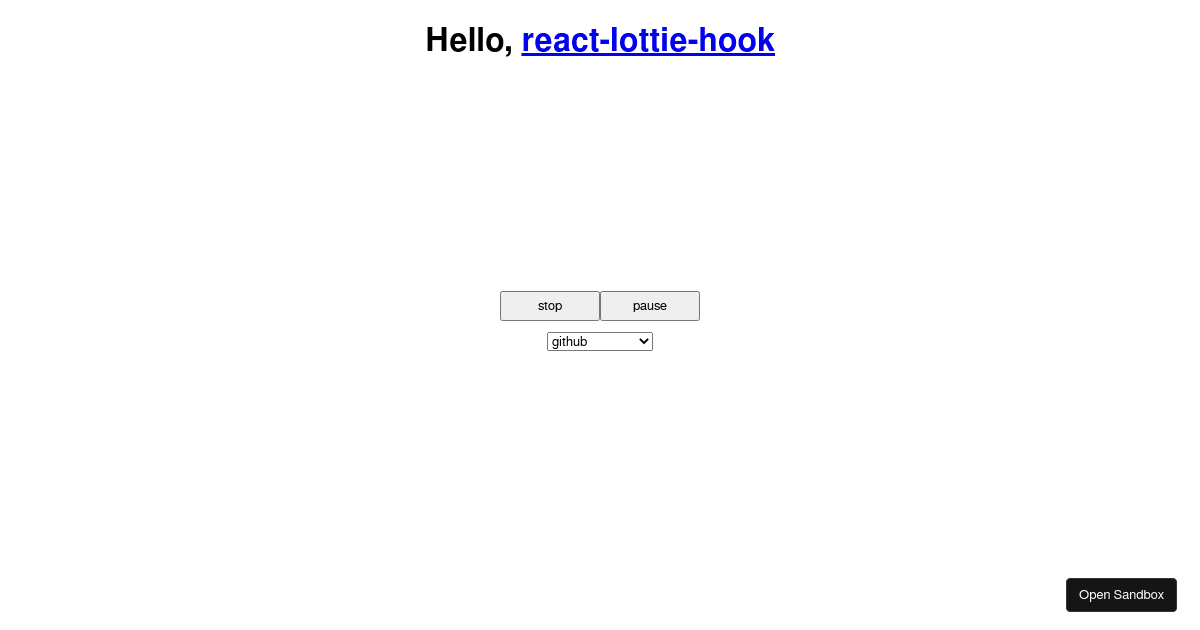 Lottie with Hooks - Codesandbox