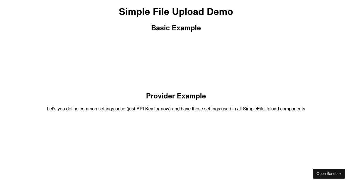 React Simple File Upload Forked Codesandbox