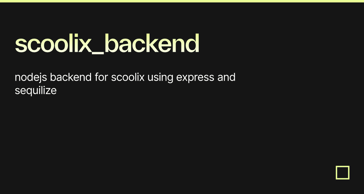 scoolix_backend - Codesandbox