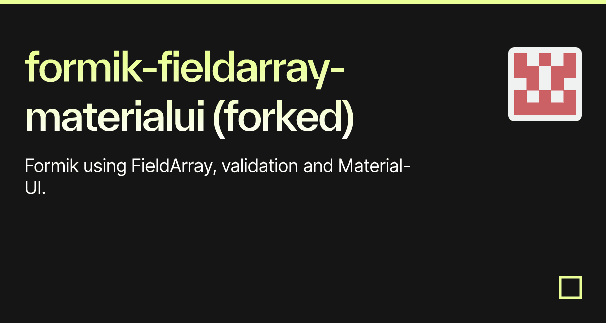 formik-fieldarray-materialui (forked) - Codesandbox