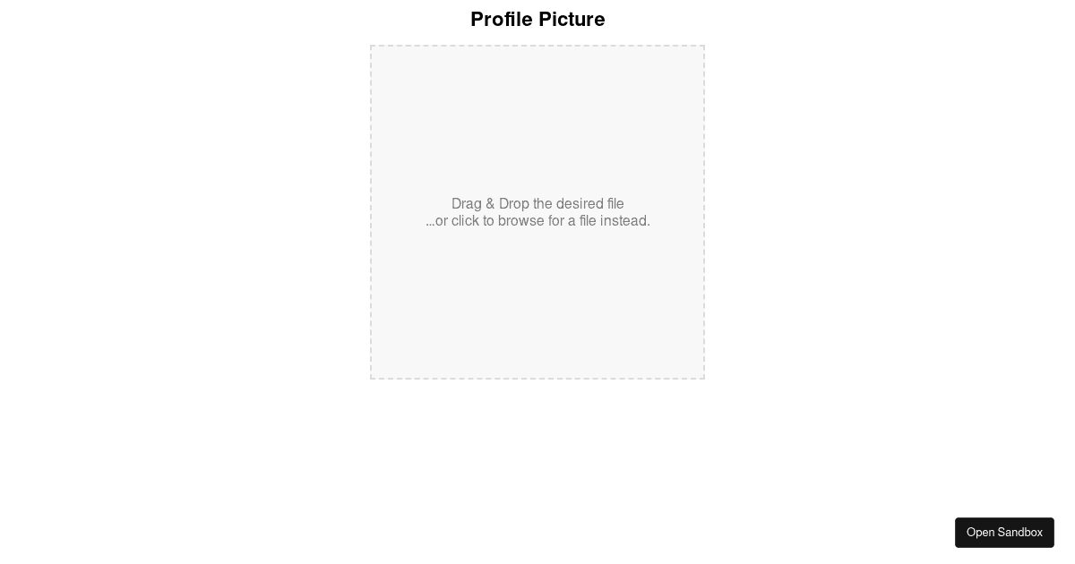 Custom Drop Zone - DevExtreme File Uploader - Codesandbox